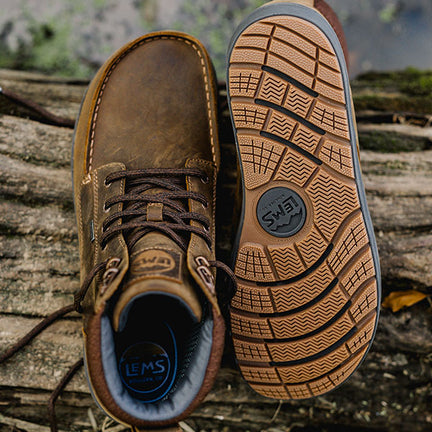 Men's Boulder Boot Grip Waterproof – Lems Shoes